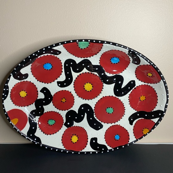Laurel Burch | Accents | Vintage Laurel Burch Large Ceramic Plate Bowl ...